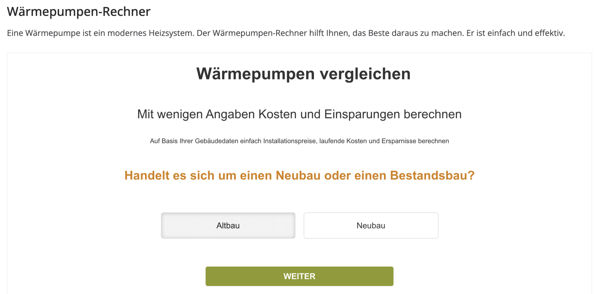 Wärmepumpen-Rechner: Kosten und Dimensionierung einfach online berechnen - Haus-garten-solar.de